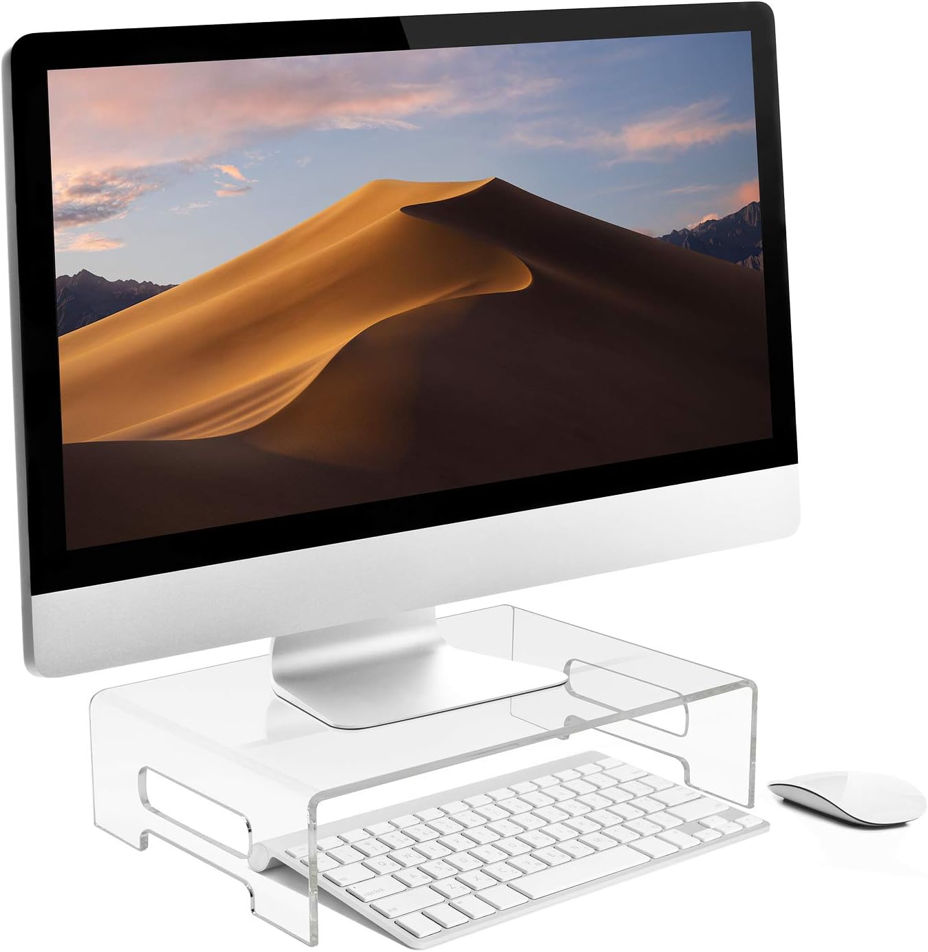 Amazon.com: AdirHome Acrylic Monitor Stand - Clear Laptop Riser for ...