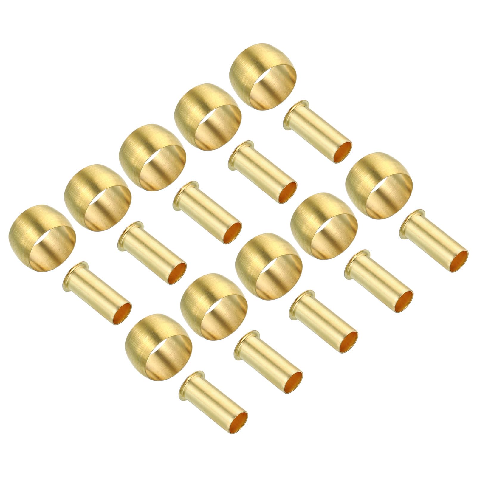 Snapklik.com : PATIKIL 8mm Tube OD Brass Compression Sleeves Ferrules