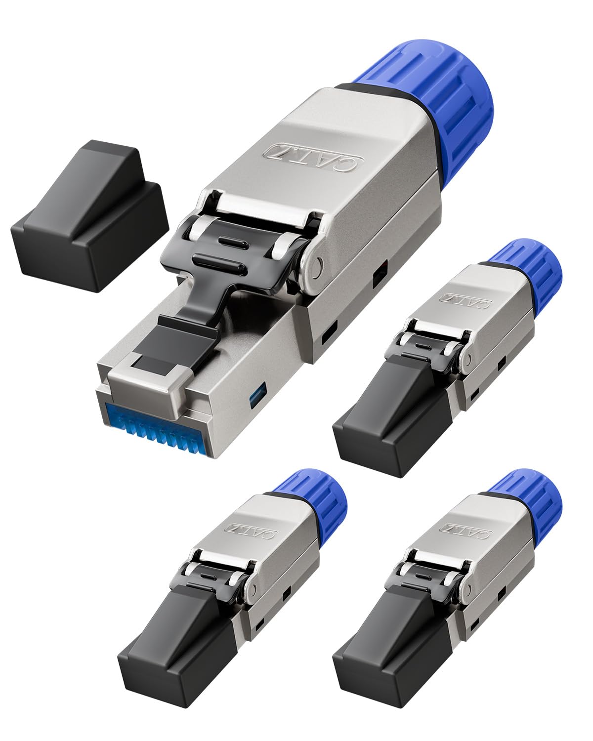 VCELINK RJ45 Connectors Tool Free, Cat7 Modular Plug, Gold Plated Cat7 ...