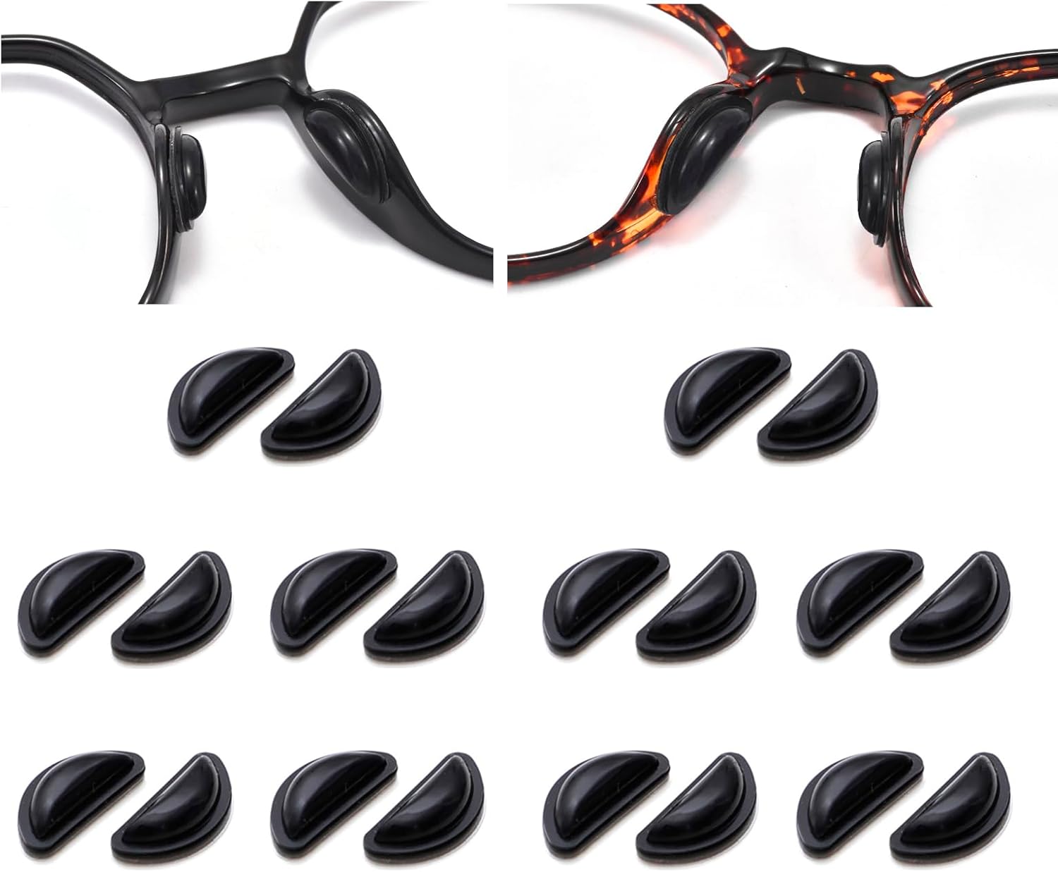Amazon.com: Eyeglasstor 10 Pairs Anti Slip Adhesive Glasses Nose Pads ...