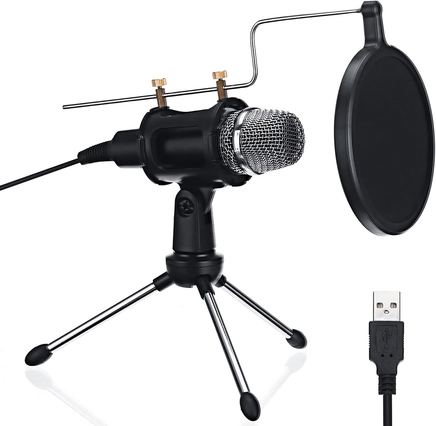 Amazon.com: Intexca USB Computer Microphone, Enhanced Condenser ...