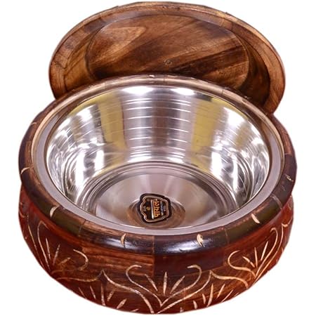 Buy THE CARVING HUT Wooden Casserole| Chapati Box| Chapati Box for ...