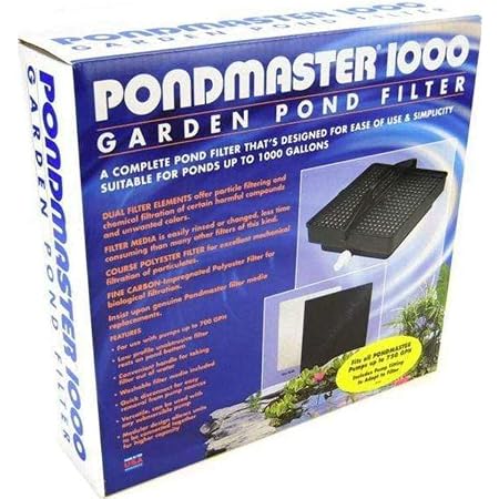 Amazon.com : Pondmaster PM 1000 Small to Medium Garden Pond Filter w ...
