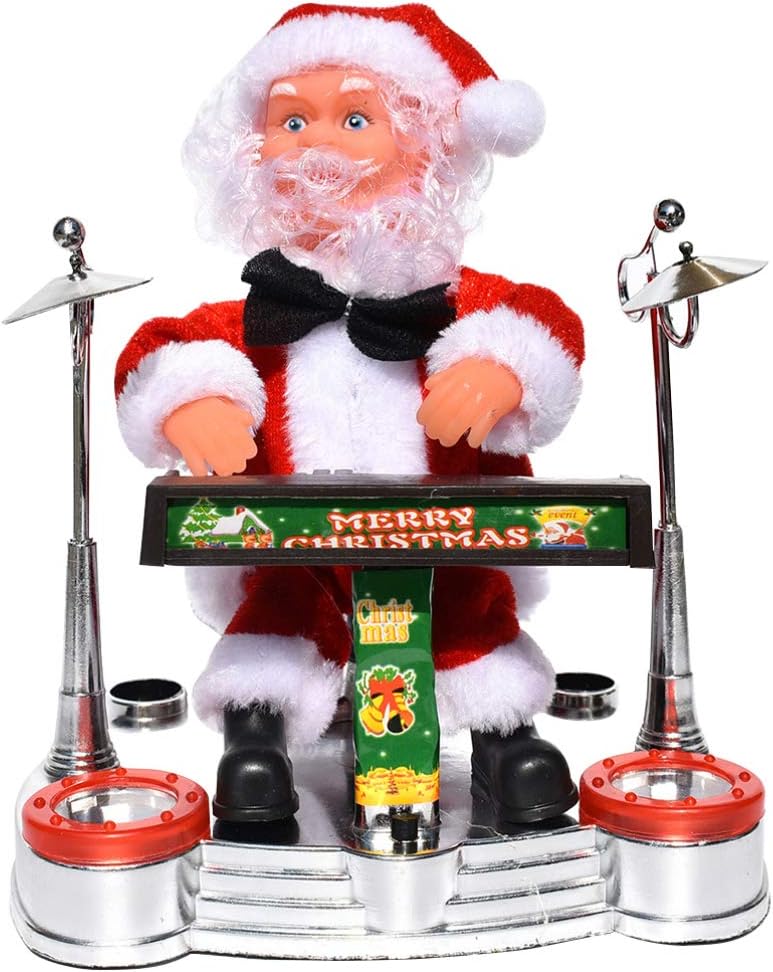 Amazon.com: Toyvian Musical Christmas Santa Claus Electric Santa Claus ...