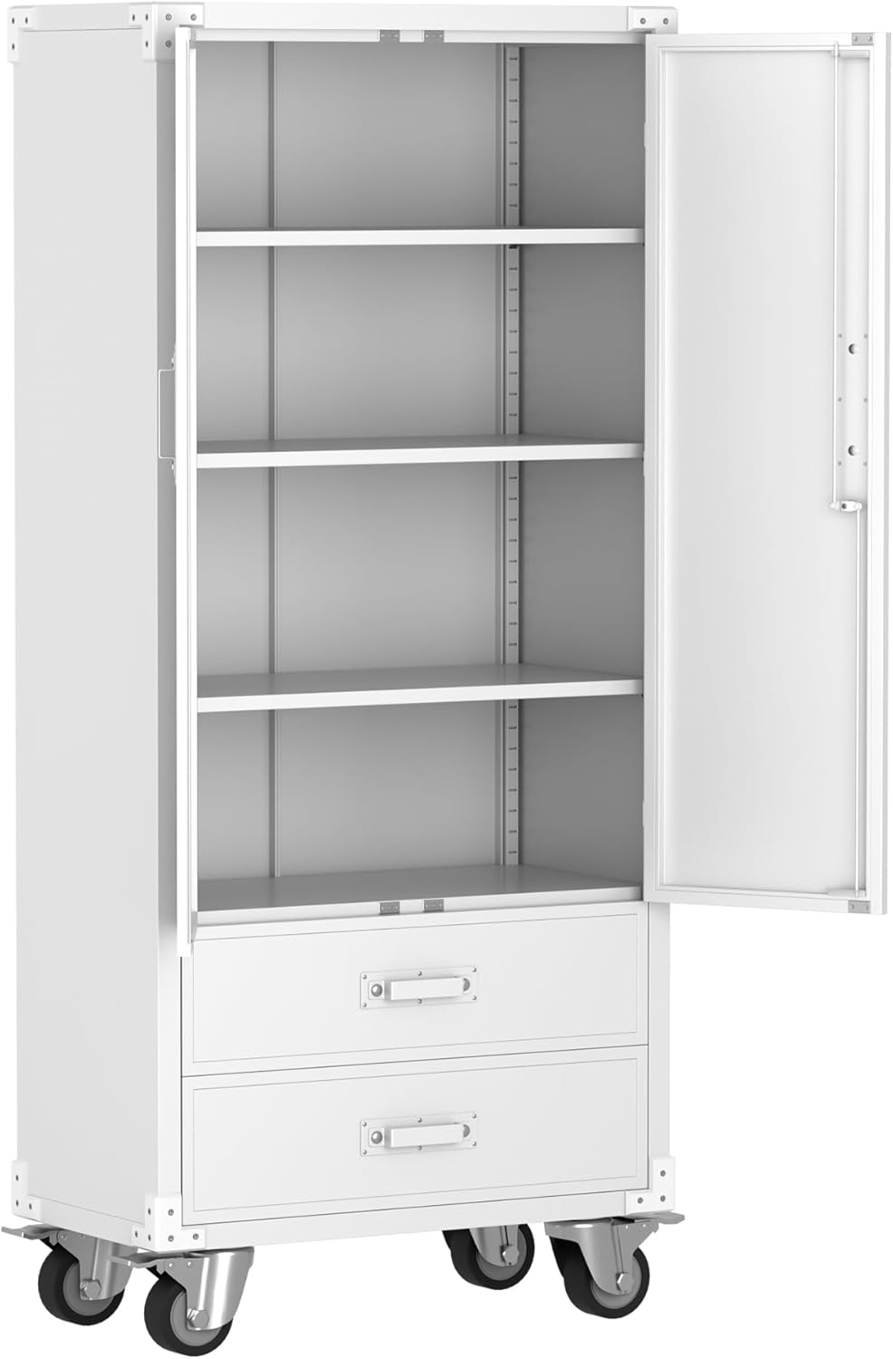 Amazon.com: Generic Rolling Storage Cabinet with 2 Doors and 2 Drawers ...