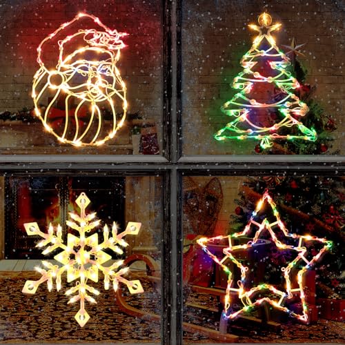 Snapklik.com : Christmas Window Silhouette Lights Decorations