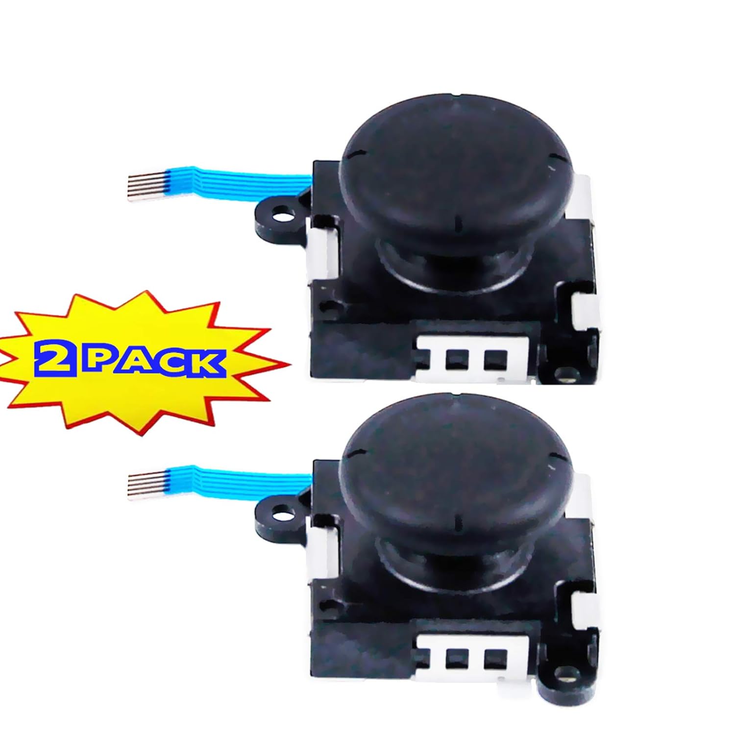 Amazon.com: Switch Joy-Con Joystick 2 Pack Black Replacement for ...