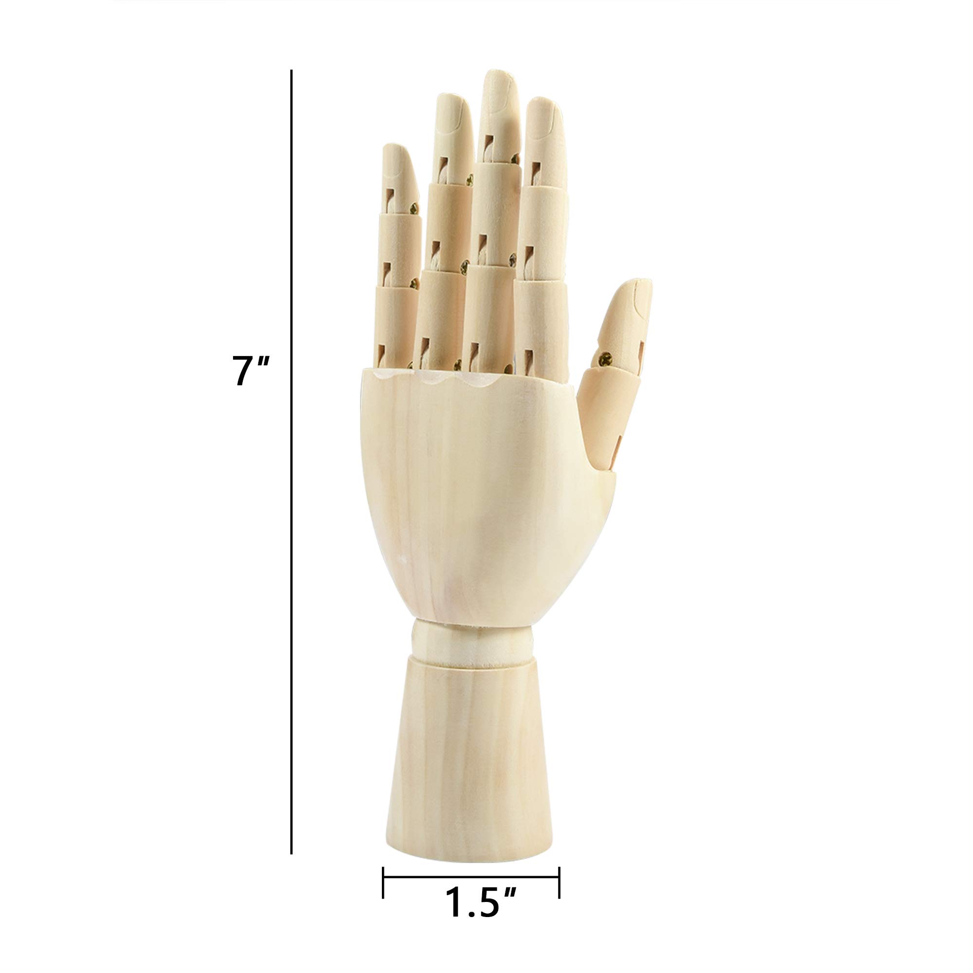 Snapklik.com : CM 7" Wooden Articulated Figure Manikin Hand Artist ...