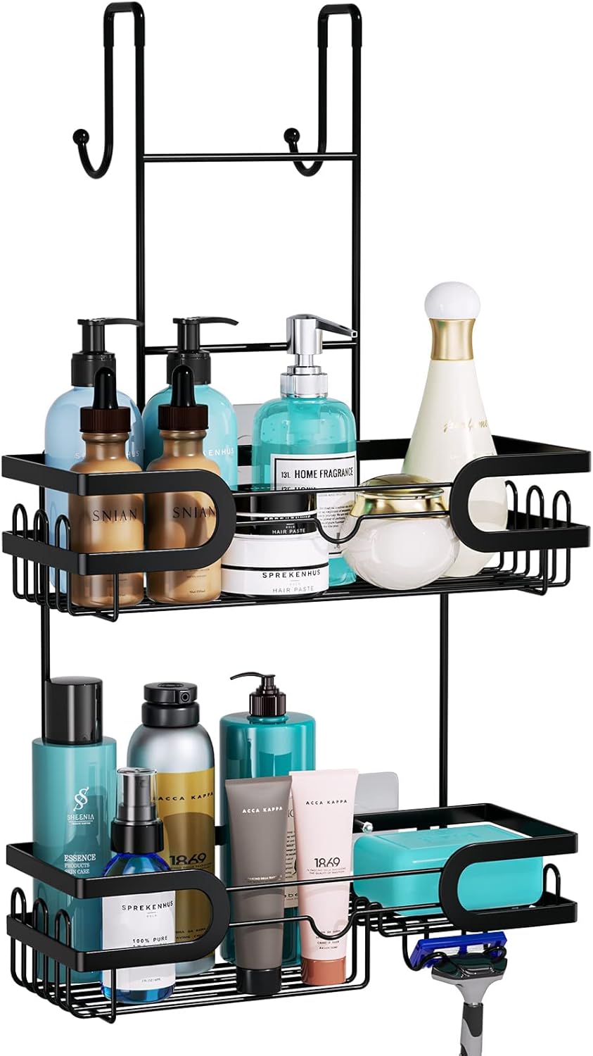 HapiRm Shower Caddy Hanging, Over Door Shower Caddy with Soap and Razor ...