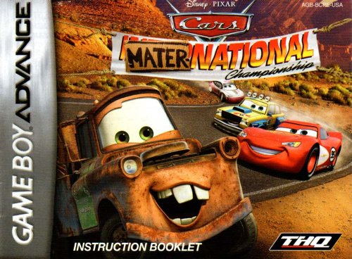 Cars - Mater-National Championship GBA Instruction Booklet (Game Boy ...