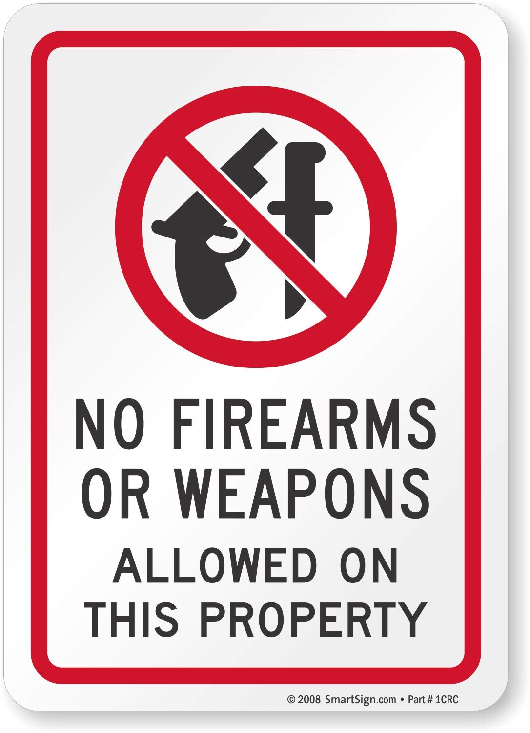 No Weapons Allowed Signs