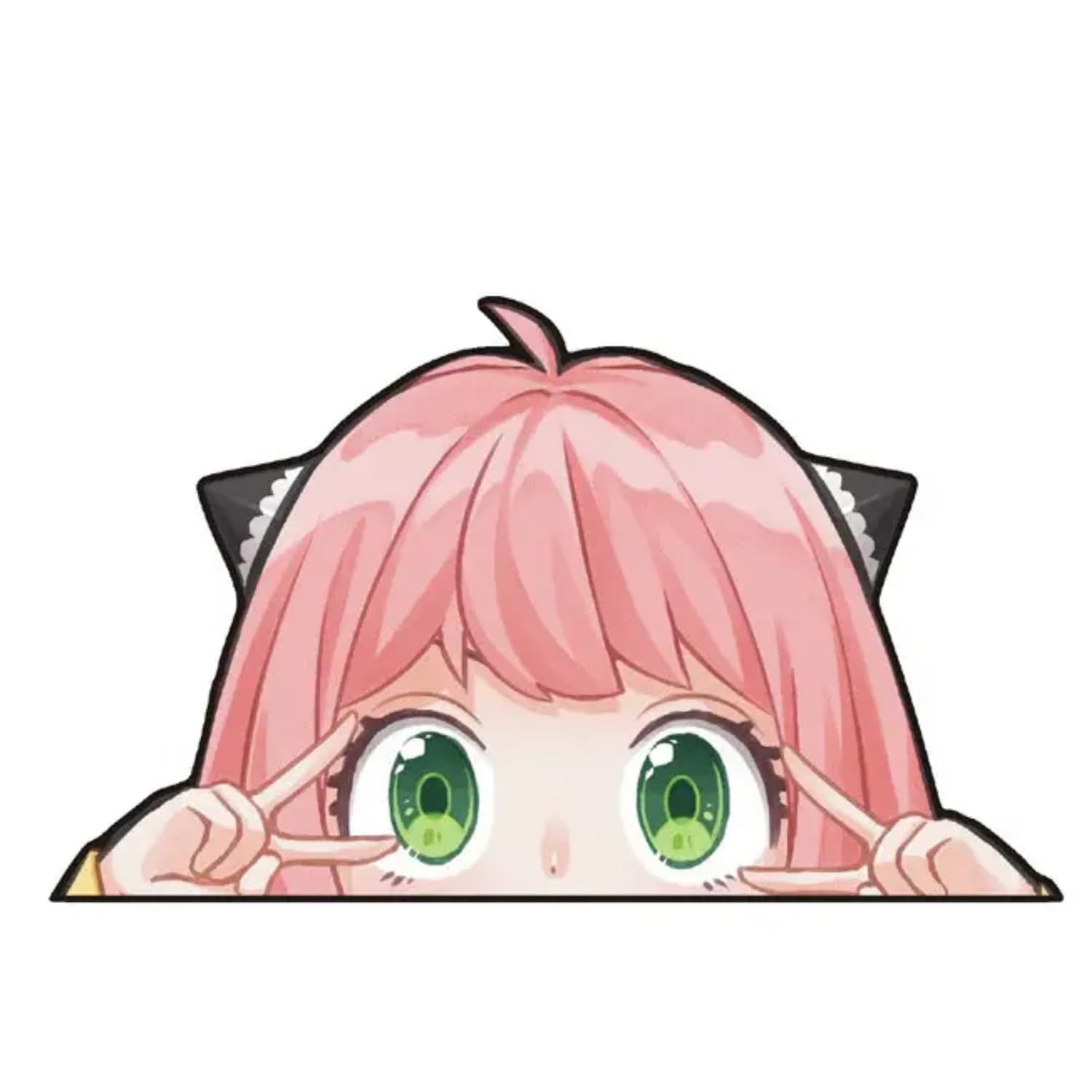 Amazon.com - Car Vinyl Sticker, Anime Cute Peeking car Decals, Funny ...