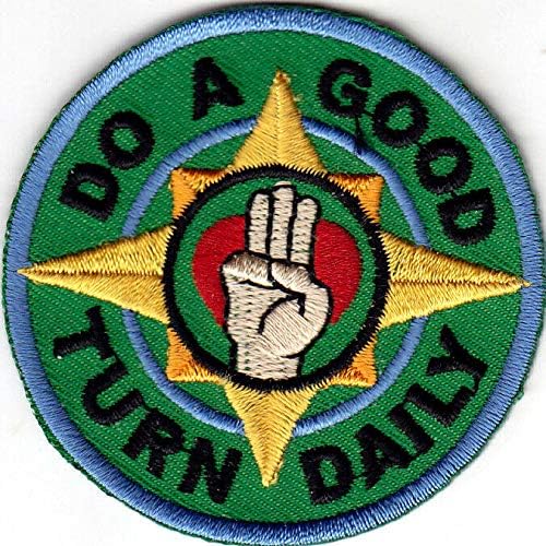 Amazon.com: "DO A GOOD TURN DAILY" Iron On Patch Kindness Words Sayings ...