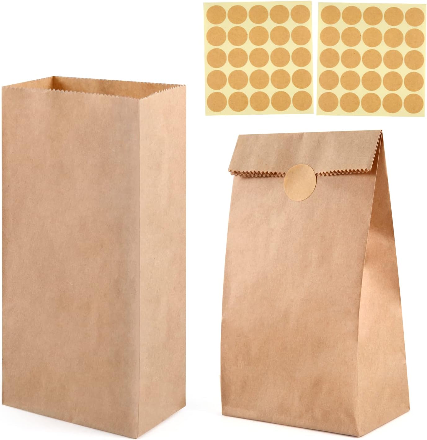 Kesote 50 Petites Sacs en Papier Marron Mini Sachets Cadeau Pochettes ...