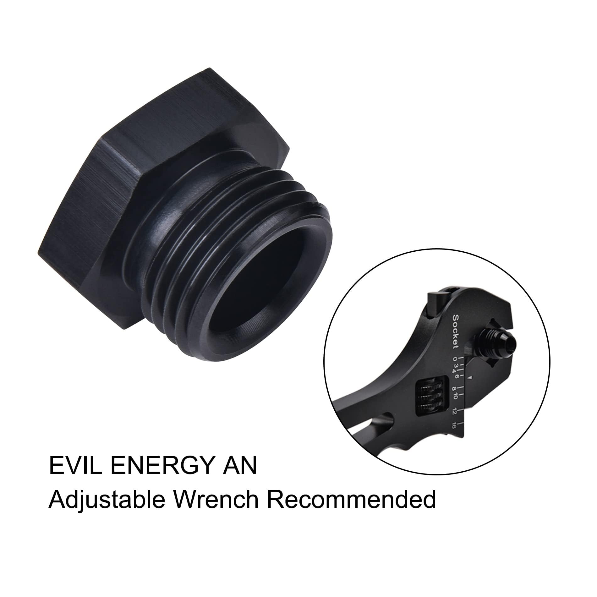 Snapklik.com : 3AN Block Off Cap ORB Plug Fitting Adapter Male Aluminum ...