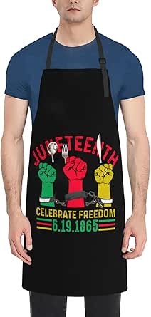 Amazon.com: DFNNFM Juneteenth Celebrate Freedom 6.19.1865 Apron For Men ...