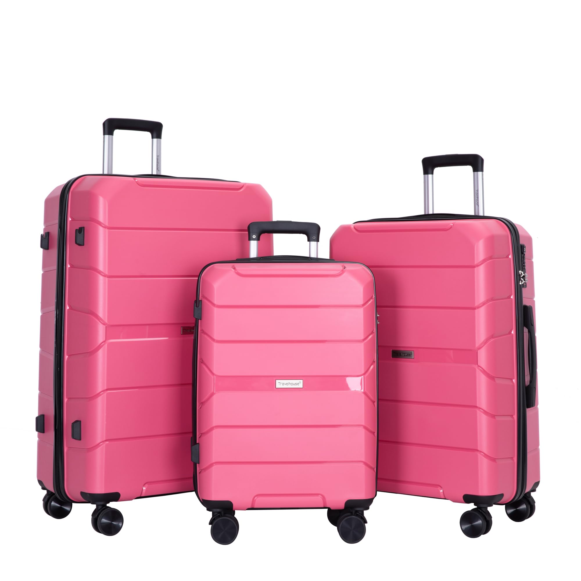 Amazon.com | Travelhouse Luggage Sets, Hardside Suitcases 24in/28in ...