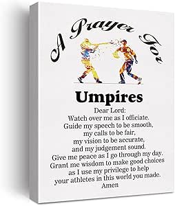 Amazon.com: LEXSIVO a Umpire's Prayer Canvas Home Wall Art Decor ...