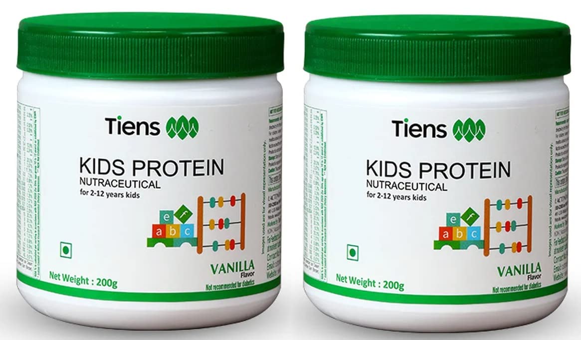 TETMED Tiens KIDS PROTEIN NEUTRACEUTICALS Protein Shake (200 g, Vanilla)(Pack of 2) : Amazon.in ...