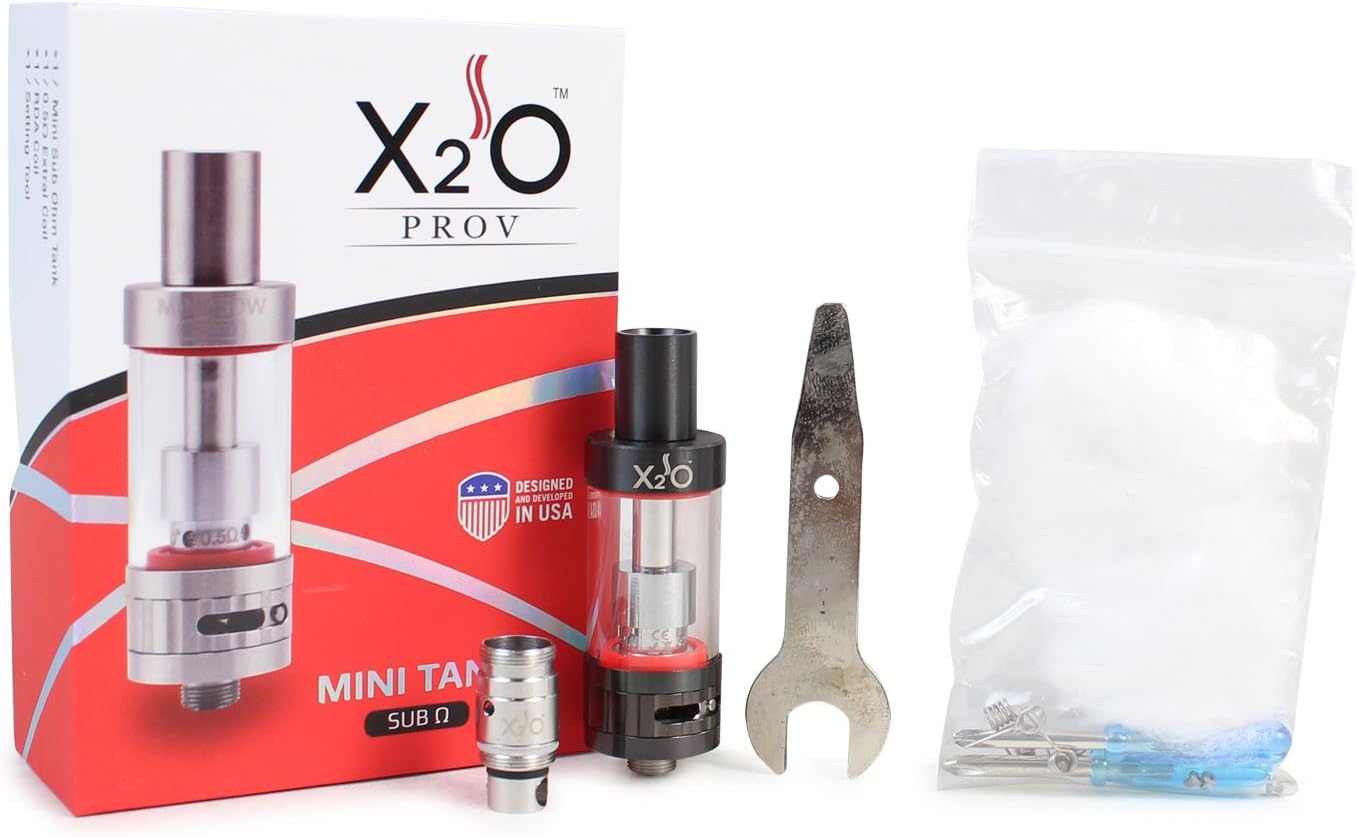 Amazon | X2O アトマイザー PROV MINITANK SUBΩ 2.0ml ブラック 【正規輸入品】 | エックスツーオー ...