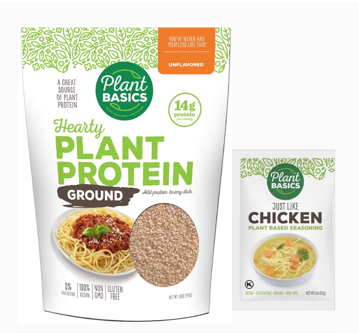 Amazon.com: Plant Basics - Hearty Plant Protein - Unflavored Ground, 1 ...