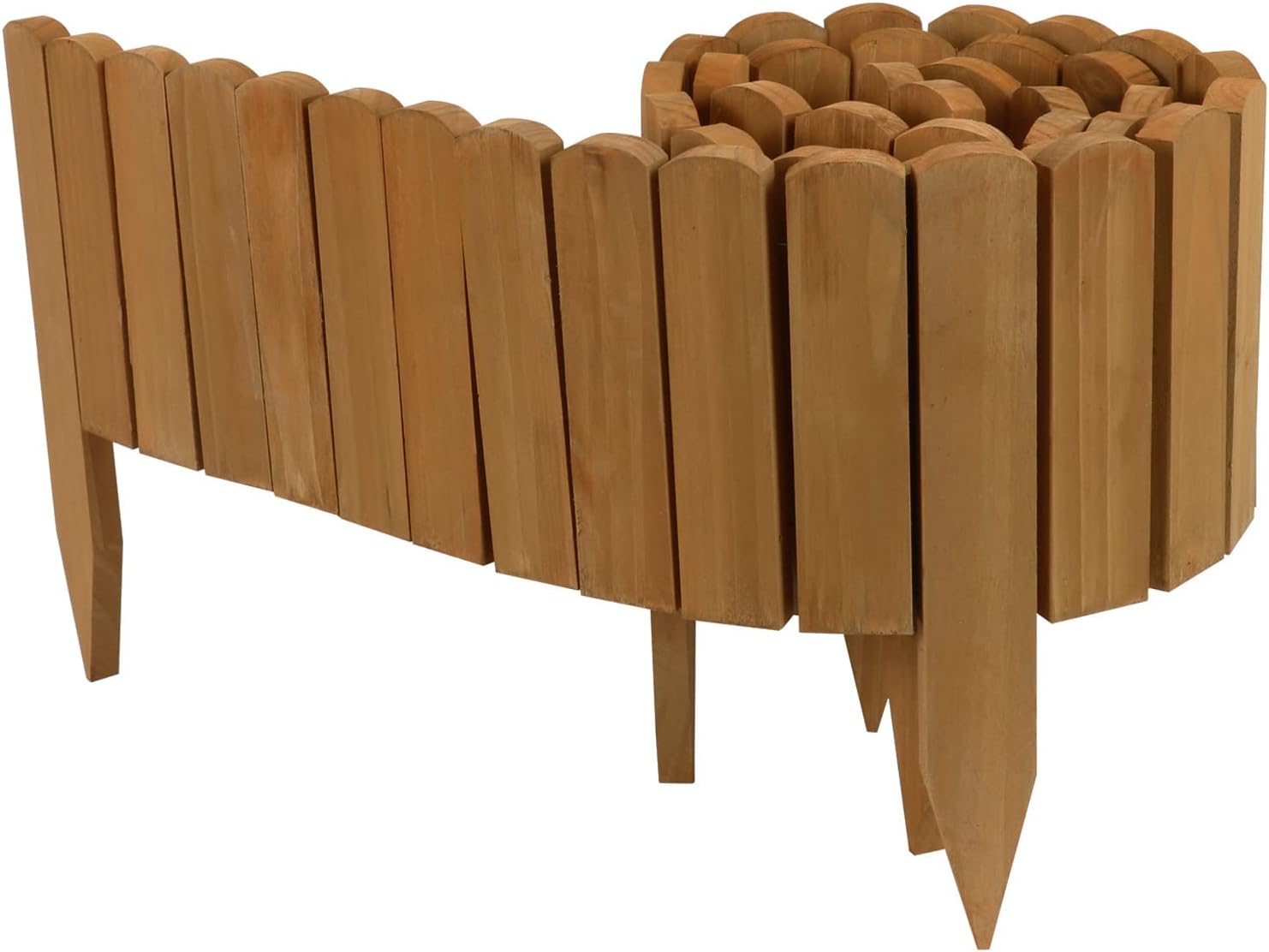 Woodside Log Roll Wooden Border Fence - 203cm x 20cm : Amazon.co.uk: Garden