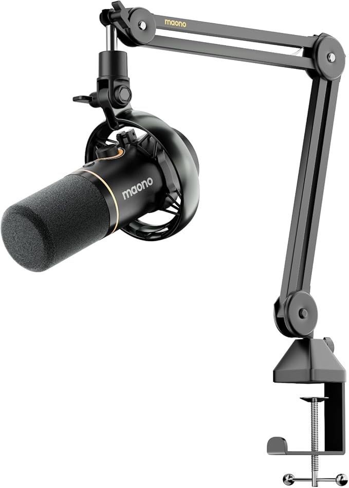 MAONO PD200W Hybrid Wireless Podcast Microphone for PC, XLR USB Dynamic ...