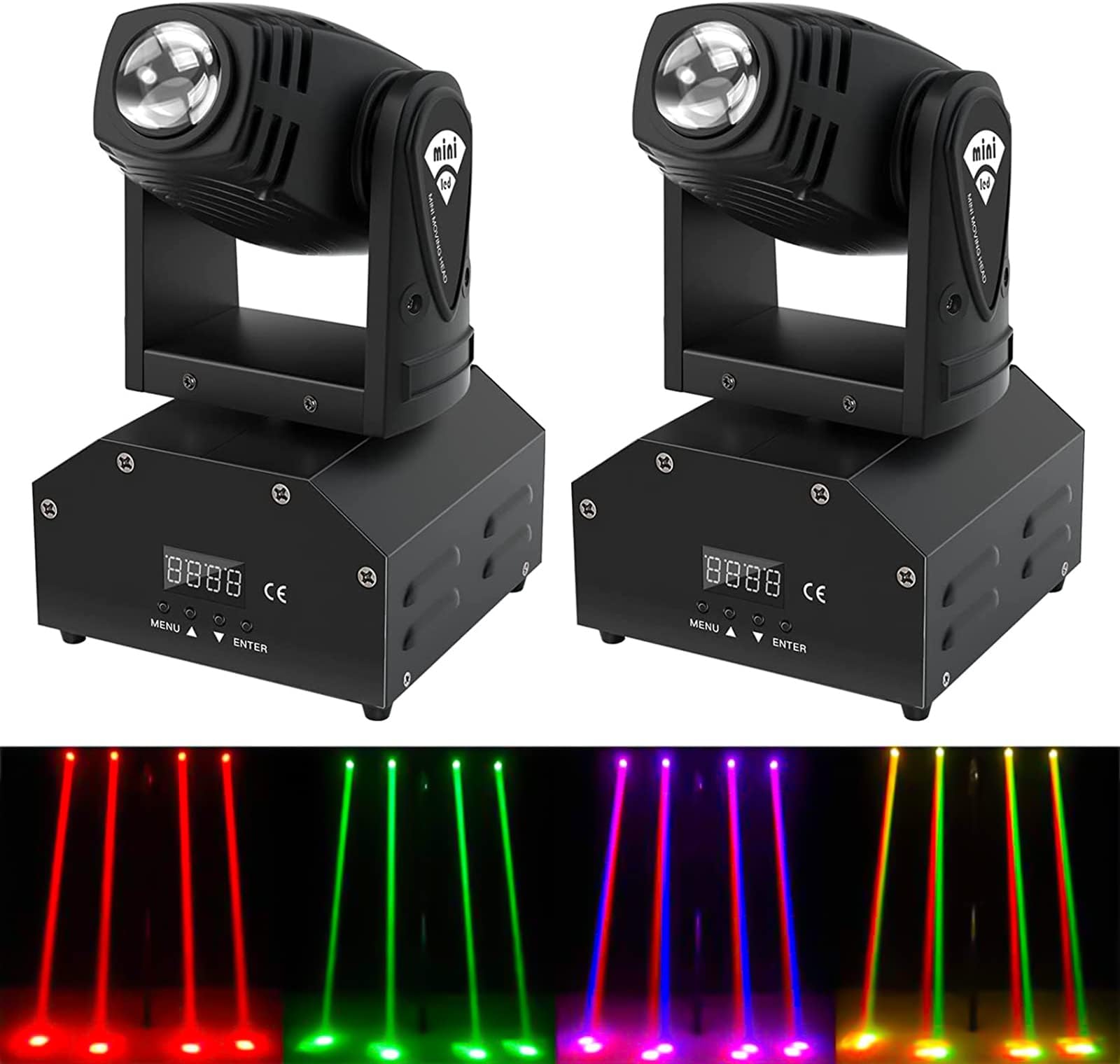 Beamz Partybar2 LED Disco Light Kit with Soft Case - Sound Activated ...