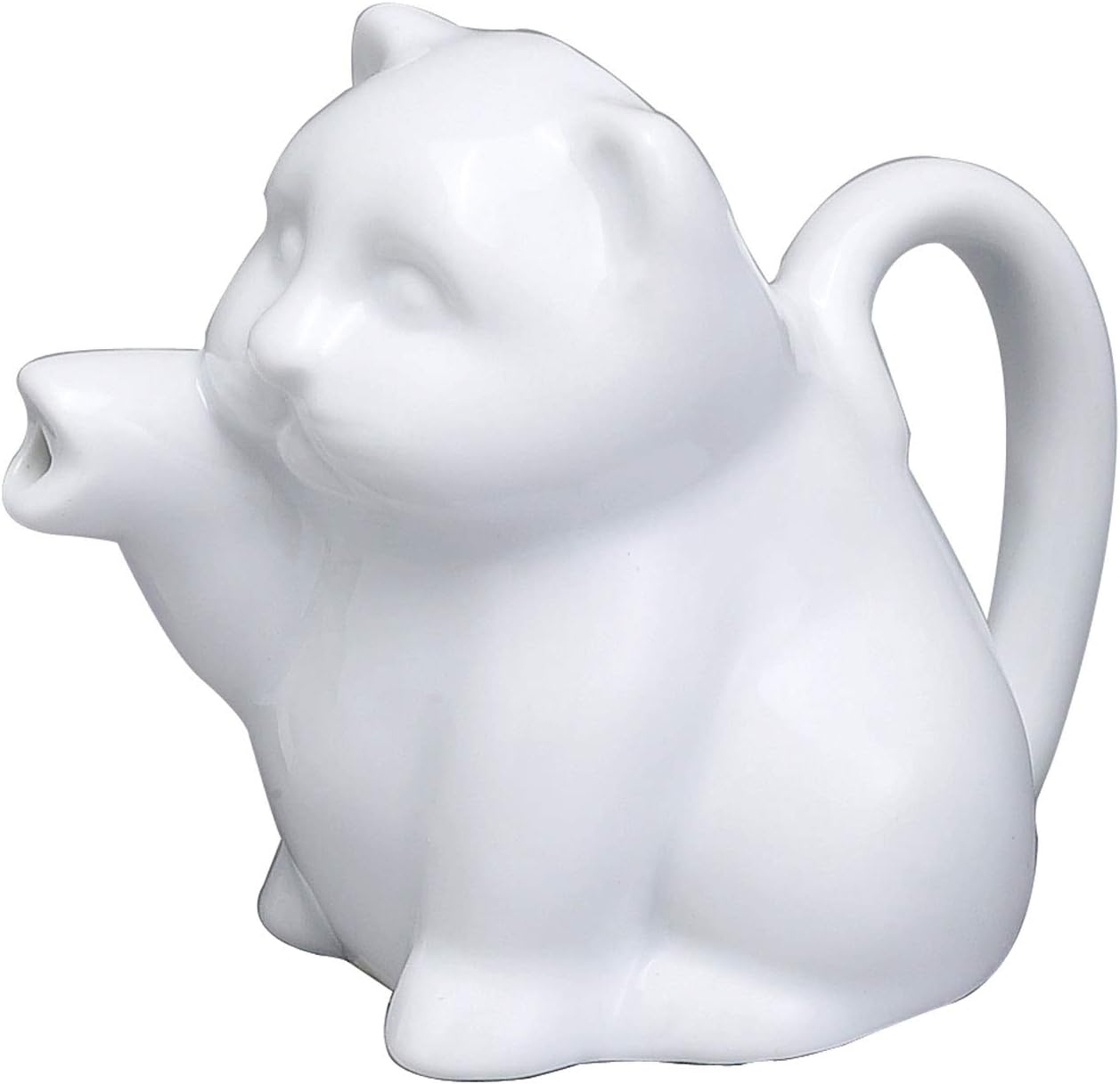 Amazon.com | HIC Kitchen Mini Cat Creamer with Handle, Fine White ...