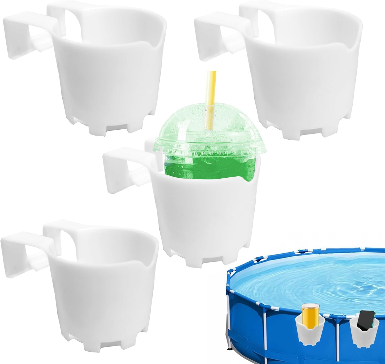Amazon.com: Zhitaoxun 4Pack Pool Cup Holders,Poolside Cup Holder for ...