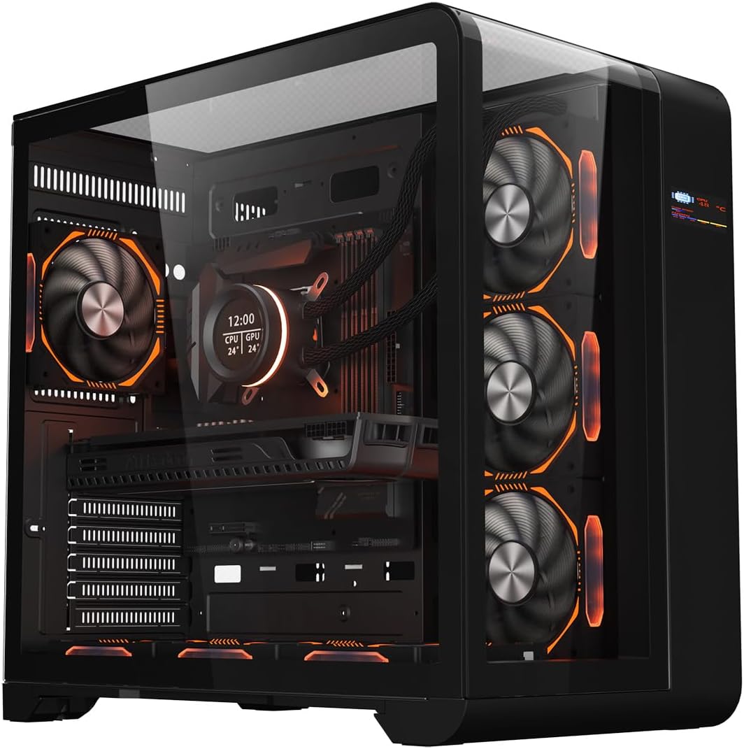 Antec CX800 RGB Elite Mid Tower Tempered Glass Black PC Gaming Case ...