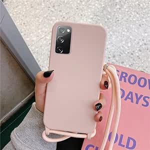 Amazon.com: UEEBAI Crossbody Lanyard Phone case for Samsung Galaxy S20 FE 5G, Silicone Phone ...