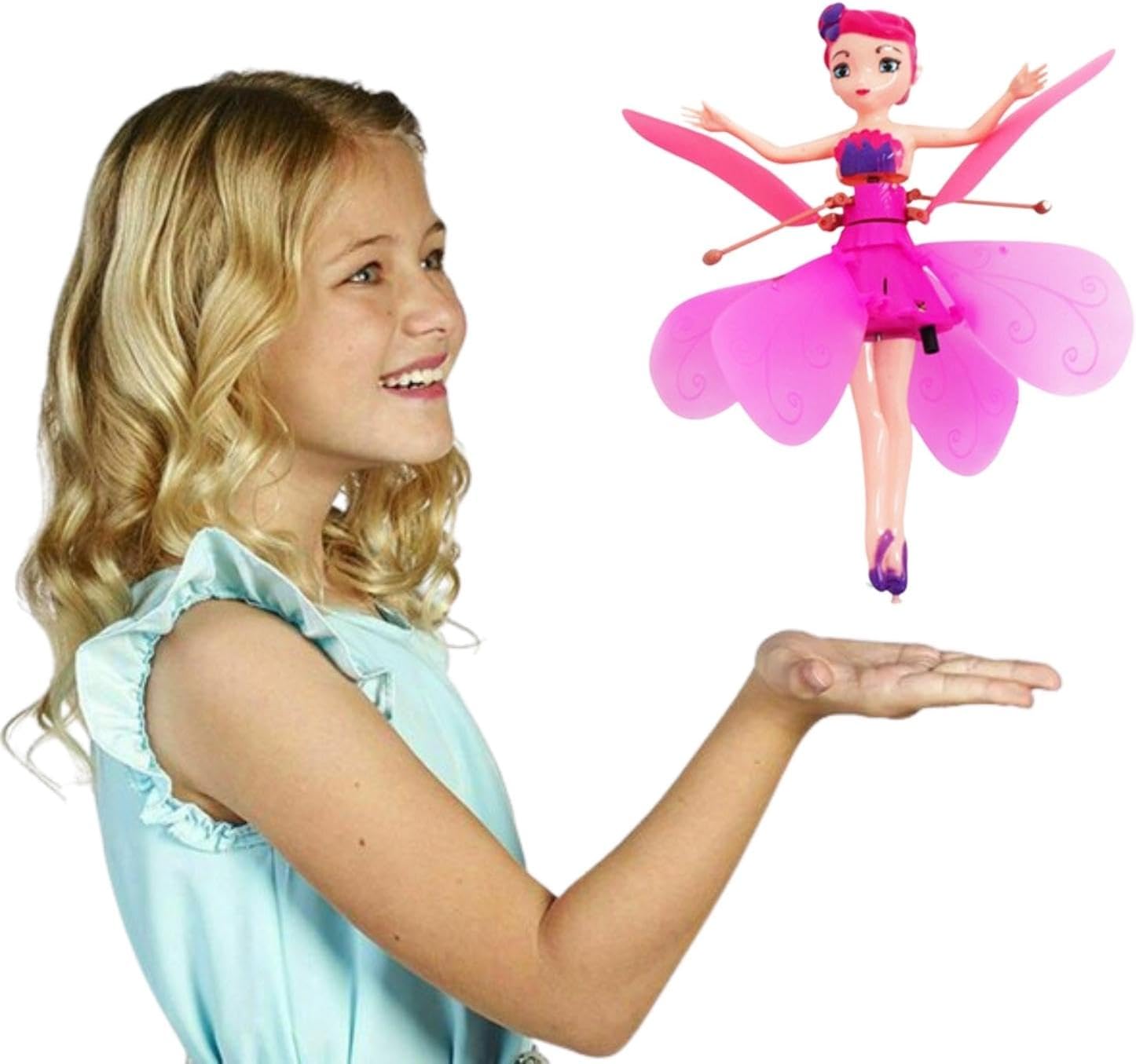 TRU TOYS Magical Flying Fairy Doll, Hand Sensor Control, USB Powered ...