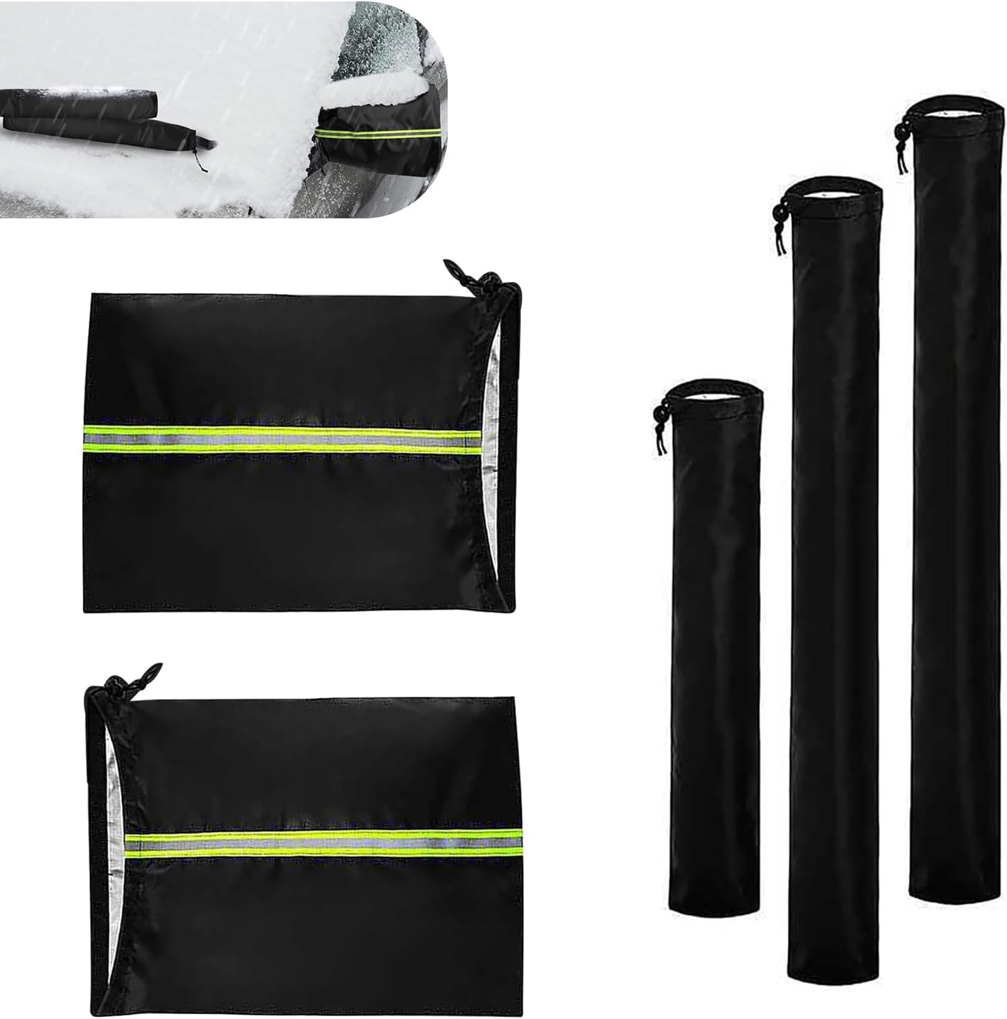 Amazon.com: Bawkars 5 PCS Car Windshield Wiper Covers, Side Mirror ...