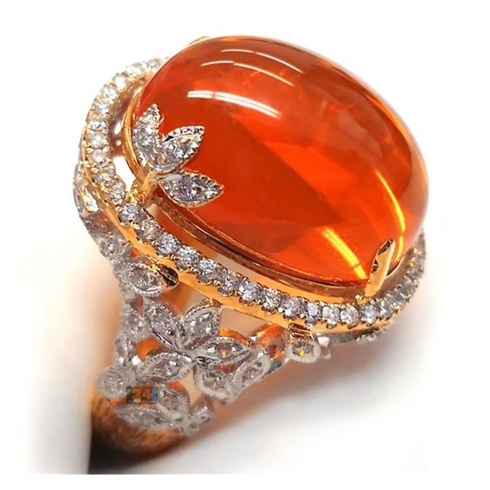 Red Orange Yellow Wedding Ring