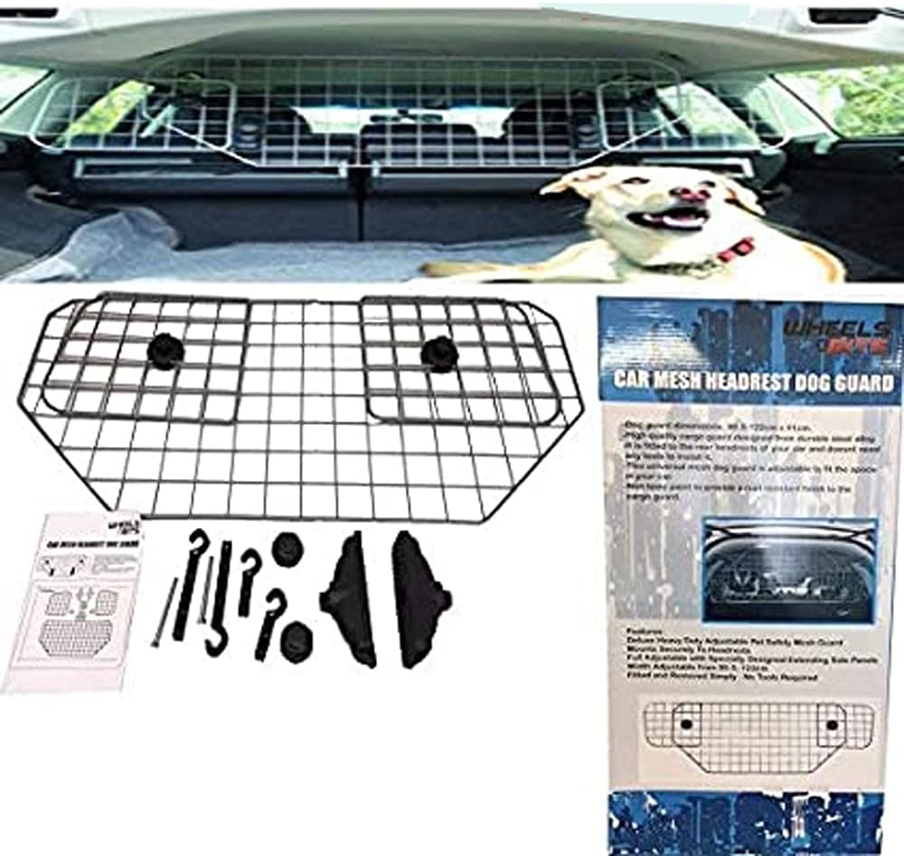 UKB4C Heavy Duty Pet Dog Guard Wire Mesh Car Barrier Adjustable Auto ...