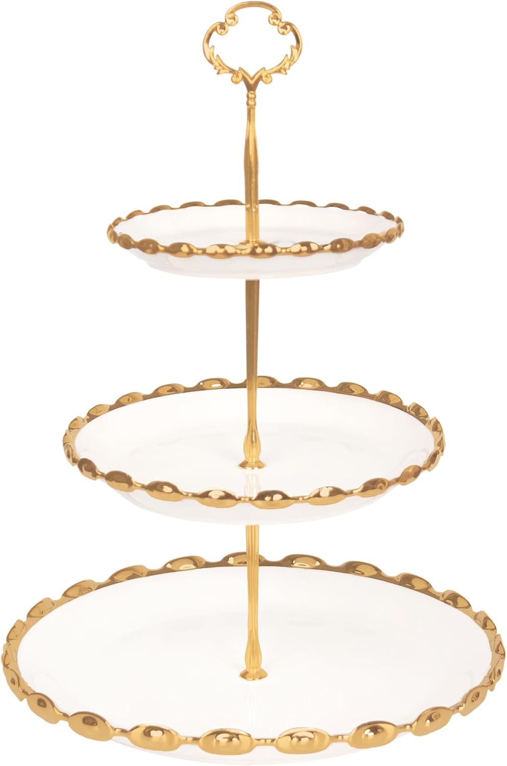 Amazon.com: YA JU 3-Tier Ceramic Combo Cupcake Stand, Cupcake Stand ...