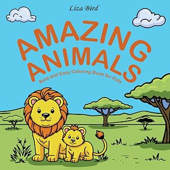 Amazon.com: Amazing Animals: Easy and Fun Coloring Book for Kids ...