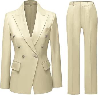 Amazon.com: Work Pants Suit for Women 2 Piece Suits Set Business Office ...