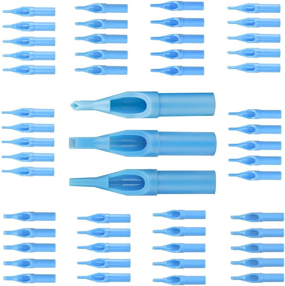 50 PCS Tattoo Nozzle Disposable Tattoo Tips Tubes Plastic Tattoo ...