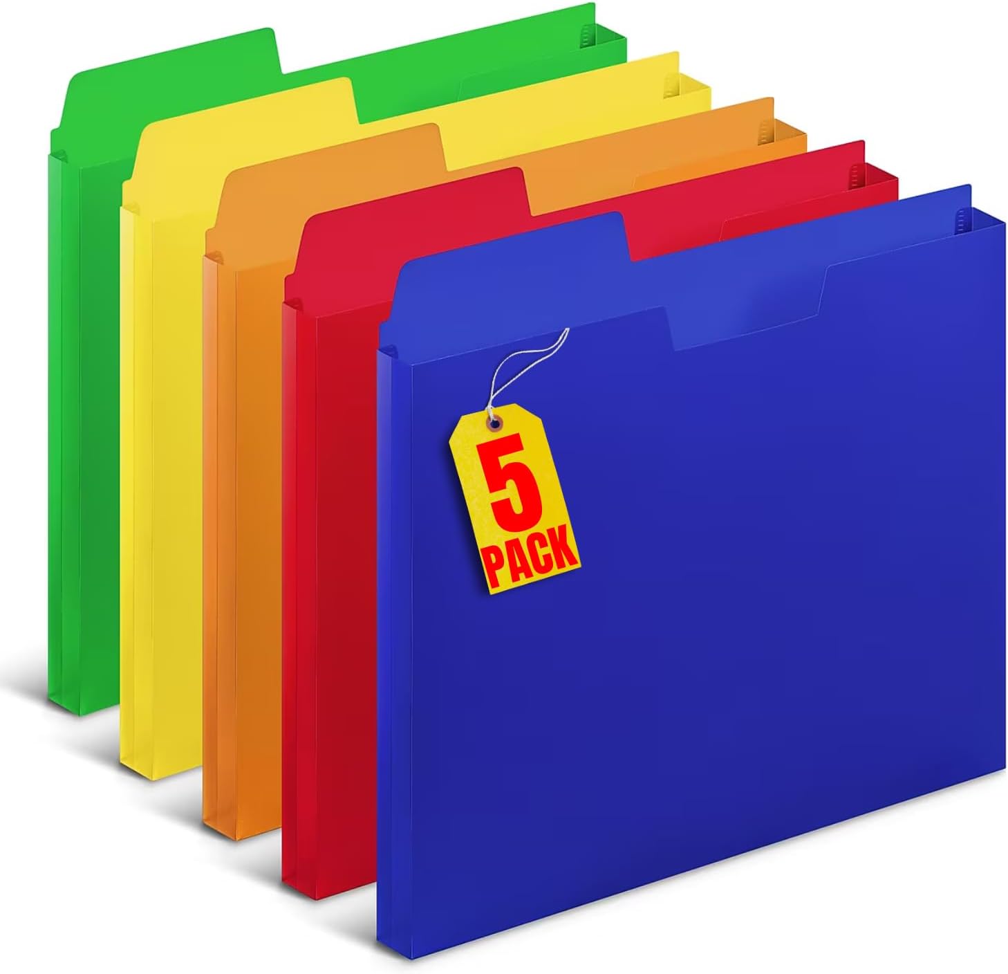 Amazon.com : 1InTheOffice Poly File Jacket File Folder, Letter 1 ...