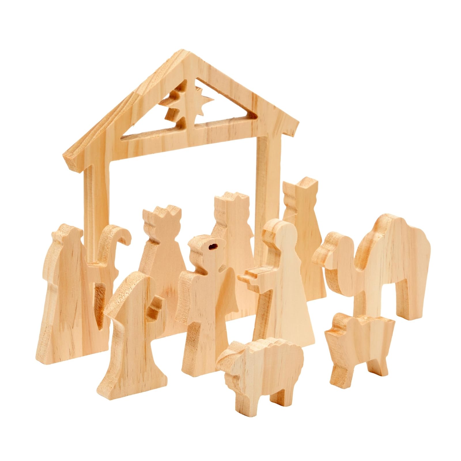 Simple Wooden Nativity Pattern