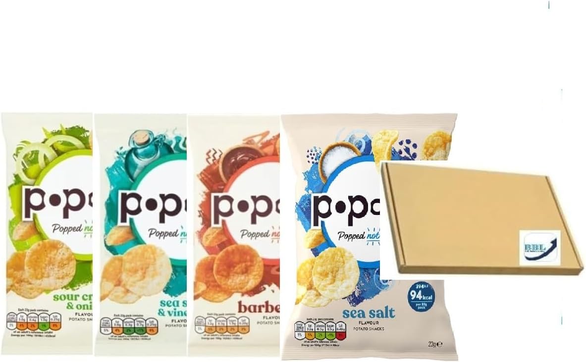 Pop Chip Mixed Case 23G (Pack Of 24) | 4 Flavours | 6 Of Each Flavour ...