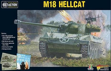 Amazon.com: Warlord Bolt Action M18 Hellcat Tank Destroyer 1:56 WWII ...