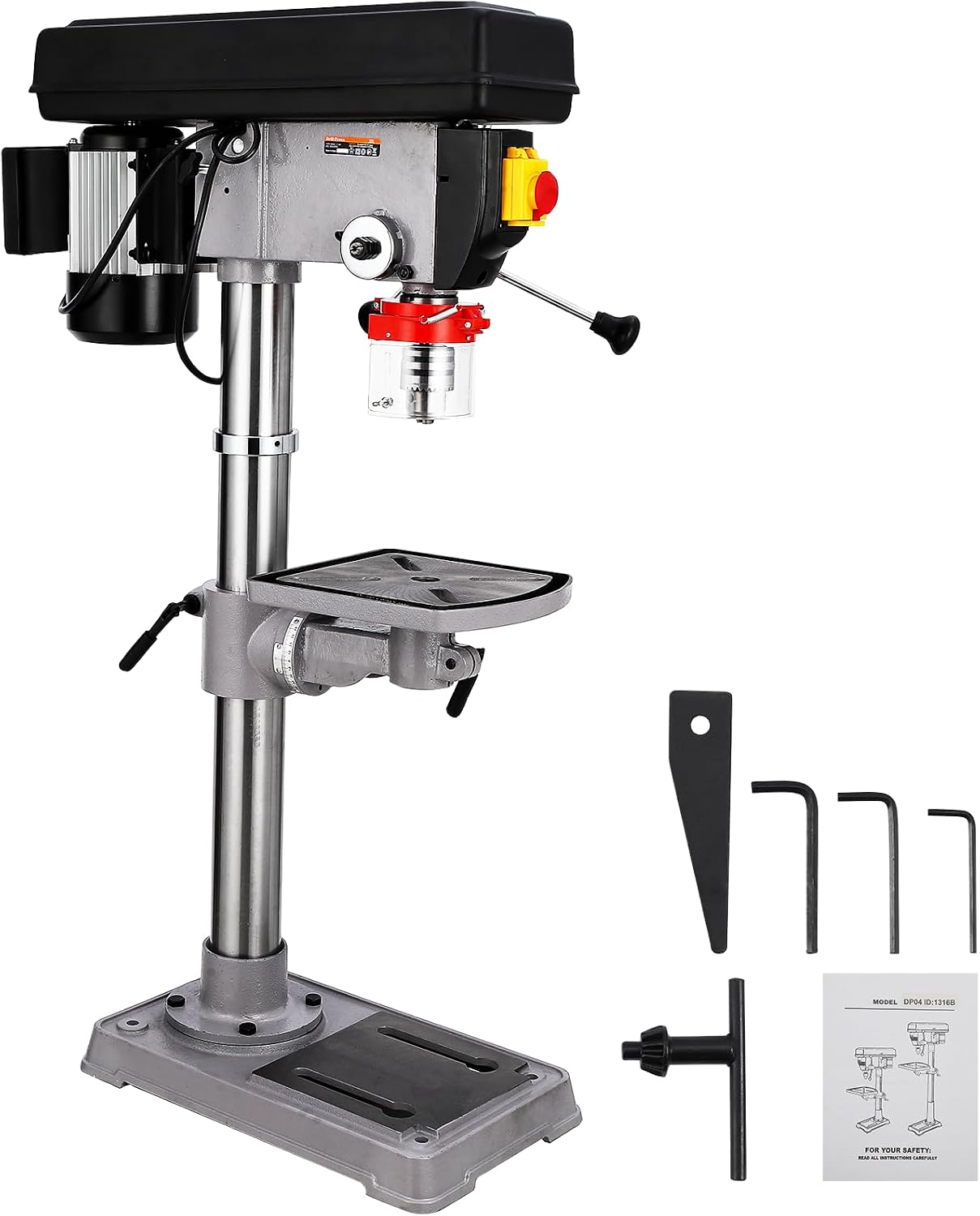 13 in Benchtop Drill Press, 7.5 Amp 120V Pure Copper Motor, 288-3084 ...