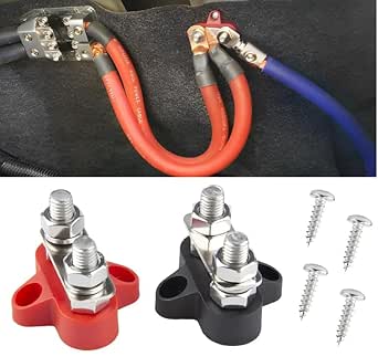 2PCS Power Blocks,Distribution Block,5/16" Power Distribution Block Bus ...