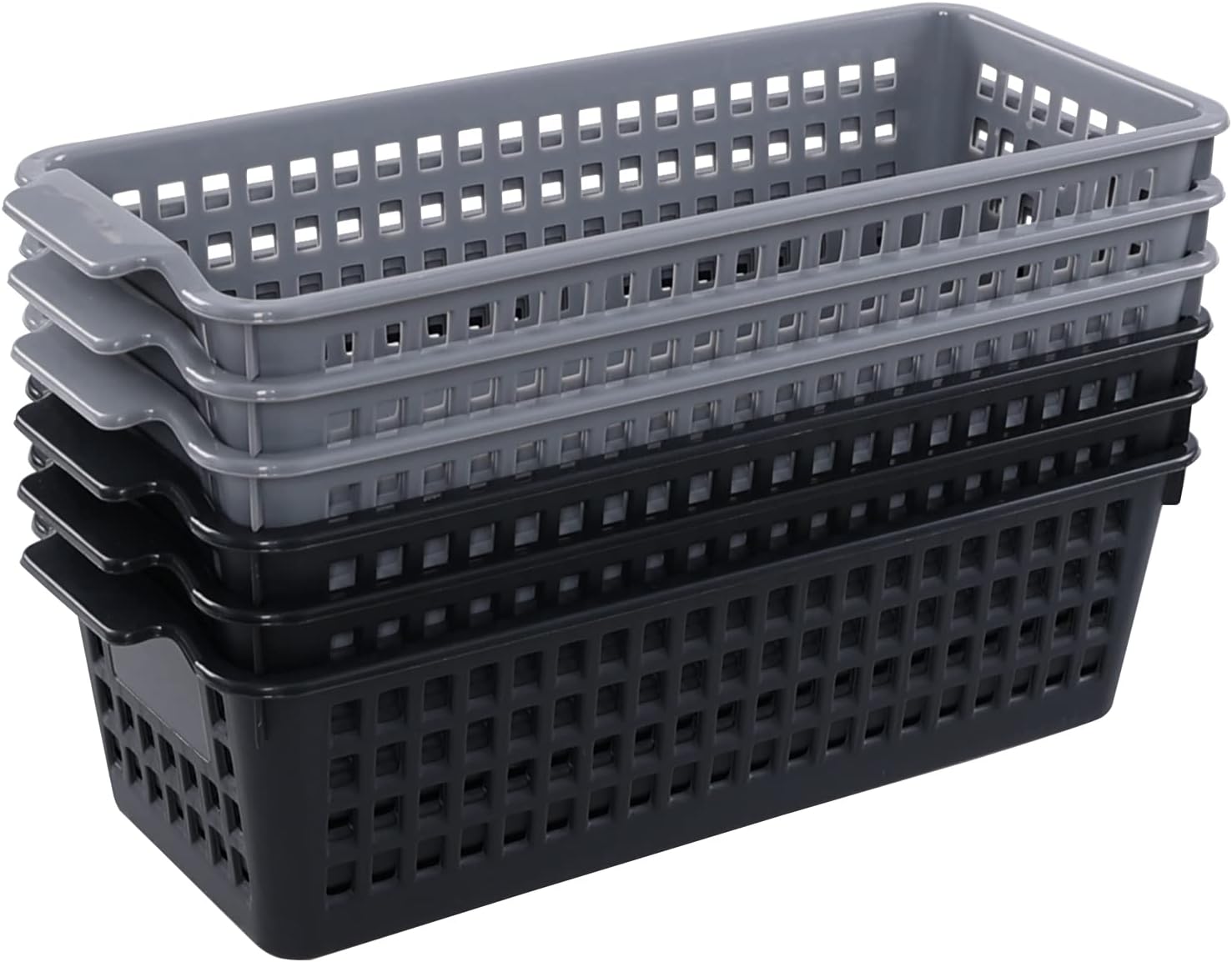 Amazon.com: Innouse Slim Plastic Storage Baskets, Small Desktop Baskets ...