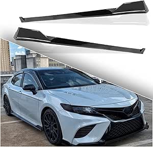 Amazon.com: GLEEMAX Side Skirts Extensions Compatible with 2018-2022 ...