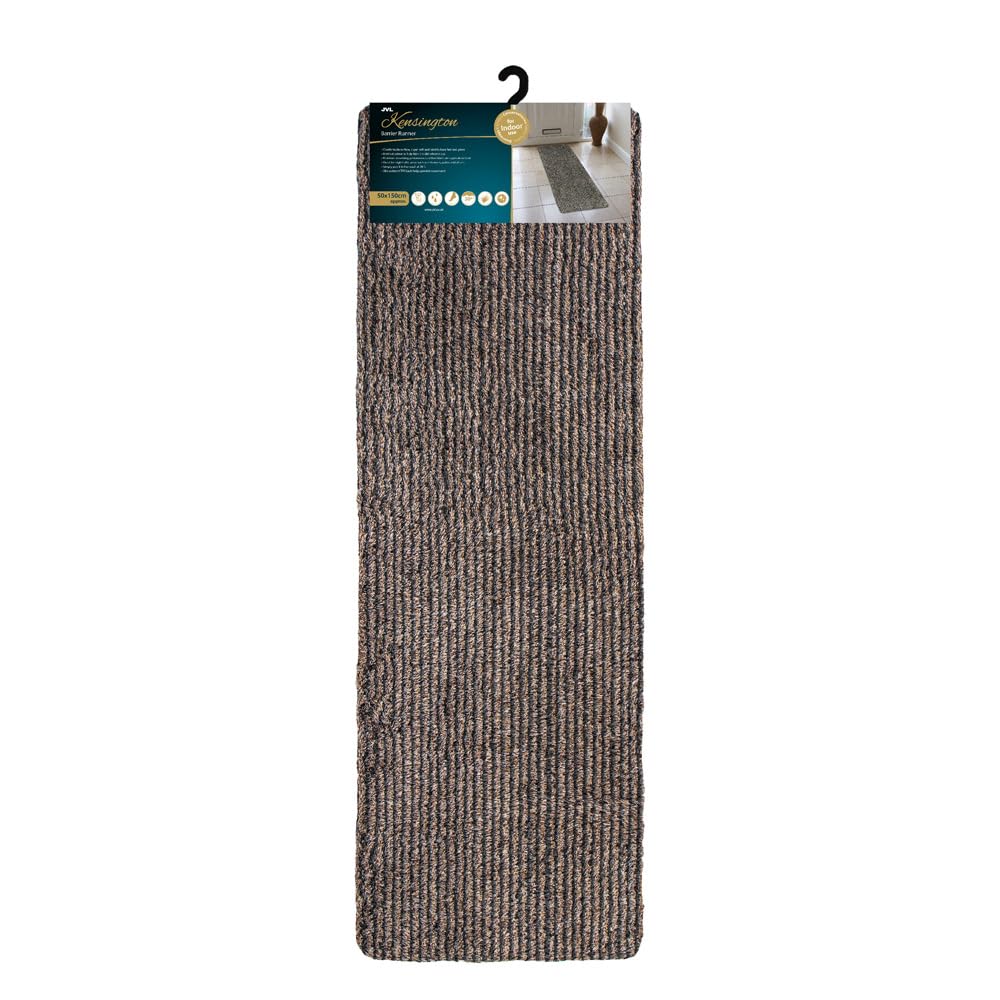 JVL Kensington Machine Washable Cotton Runner Barrier Doormat, 50x150cm ...