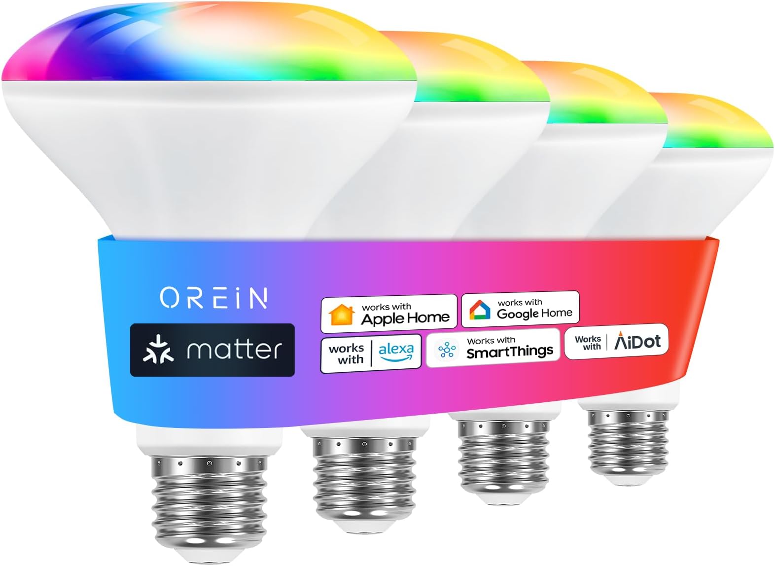 ILC BR30 LED Flood Light Bulbs, Color Changing Light Bulbs, 5 Color ...